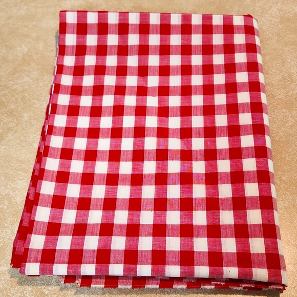 Other | Vintage 12 Inch Gingham Check Redwhite Cotton Fabric 25 Yds X ...